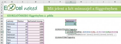 Mit jelent a két mínuszjel az Excel függvényekben? - Excelneked.hu